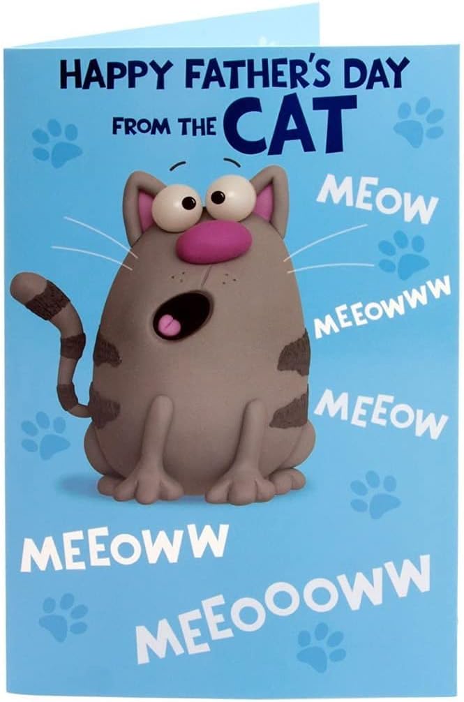 Amazon.com : To Dad From The Cat Fathers Day Greeting Card : Office ...