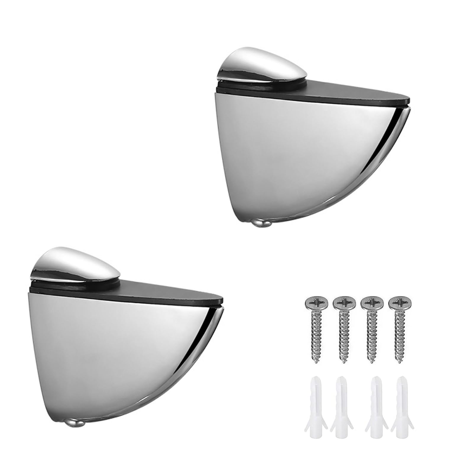 Adjustable Glass Shelf Bracket, Zinc Alloy Glass Shelf Support Wall ...