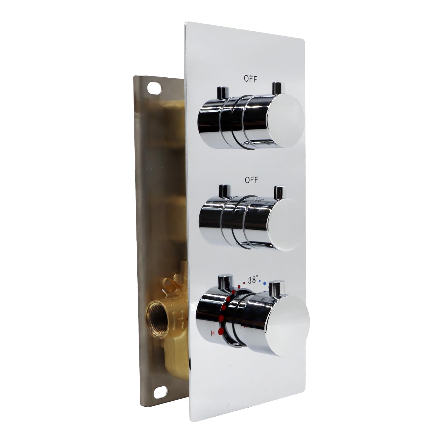 2 Way Shower Diverter Valve Brass 2 Functions Thermostatic Shower ...