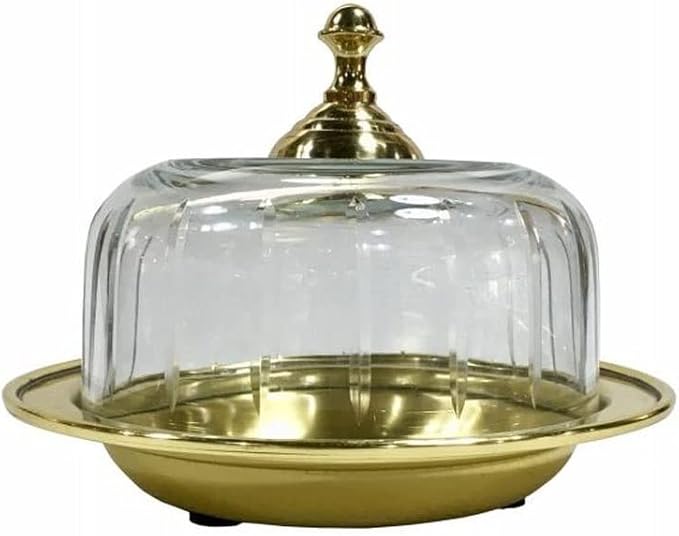 Amazon.com | BbteK Butter Plate Butter Holder Golden Butter Tray for ...