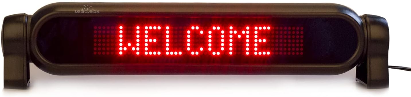 Leadleds Dc12v Led Car Rear Window Sign Board Scrolling Red Message ...