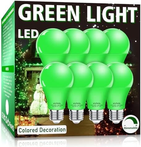 Amazon.com: Wiyifada 2 Pack A19 LED Green Light Bulbs,110V E26 ...