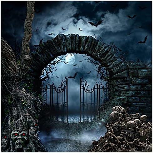 Amazon.com : LFEEY 10x8ft Creepy Cemetery Backdrop Gothic Style ...