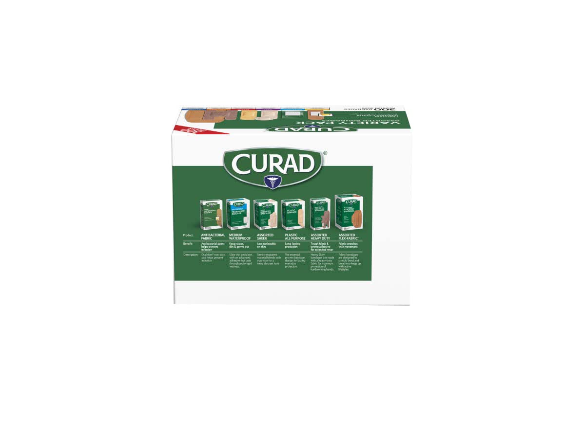 Snapklik.com : CURAD Assorted Bandages Variety Pack, 300 Count, 6 ...