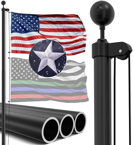 Amazon.com : FFILY Heavy Duty Flag Pole, 25 FT 12 Gauge Extra Thick ...