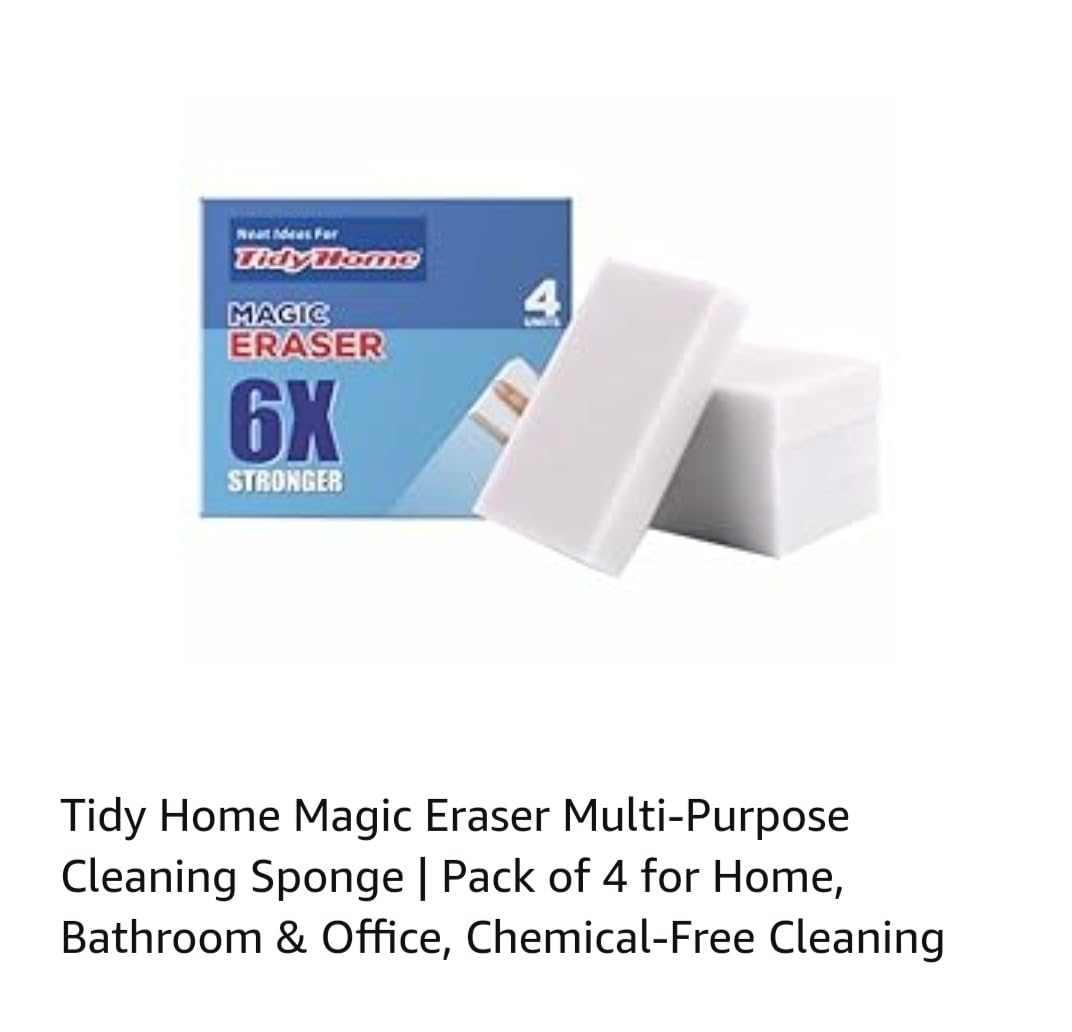 Tidy Home Magic Eraser Multi-Purpose Cleaning Sponge | Pack of 4 for ...