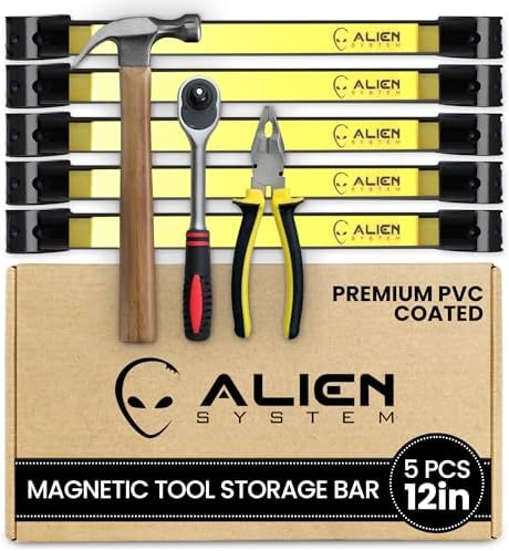 Amazon.com: ALIEN SYSTEM Magnetic tool holder strip 5 Pack with 60 ...