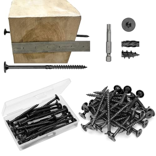 Amazon: 30 PCS #14 x 6 Inch Black Heavy Duty Outdoor Wood Screws for ...