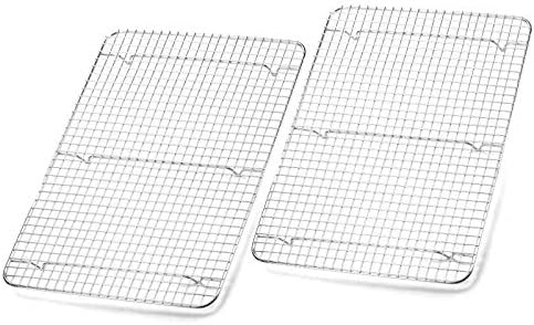 Amazon.com: P&P CHEF Baking Rack Cooking Rack Set of 2-16.6''x11.5 ...