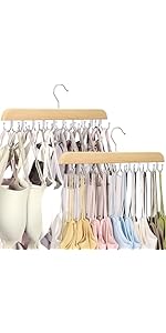 Amazon.com: NANATI 2 Pack Bra Hangers for Closet Organizer, Bra Organizer with 40 Stainless ...