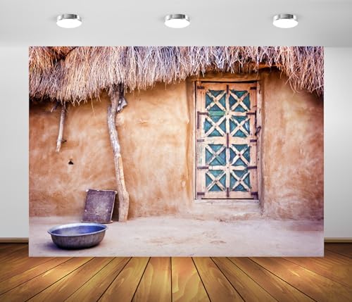 Amazon.com : BELECO 5x3ft Fabric Indian Village Hut Backdrop Great Thar ...