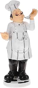 Amazon.com: Chef Figurines,Resin Chef Statue Mini Cook Sculptures Cook ...