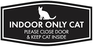 Amazon.com : Motto Lita Fancy Paws, INDOOR ONLY CAT Please Close Door ...