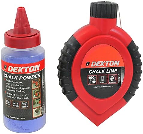 Tolsen Chalk Line Reel Set - Heavy Duty, Fast Rewind, Builders Chalk ...