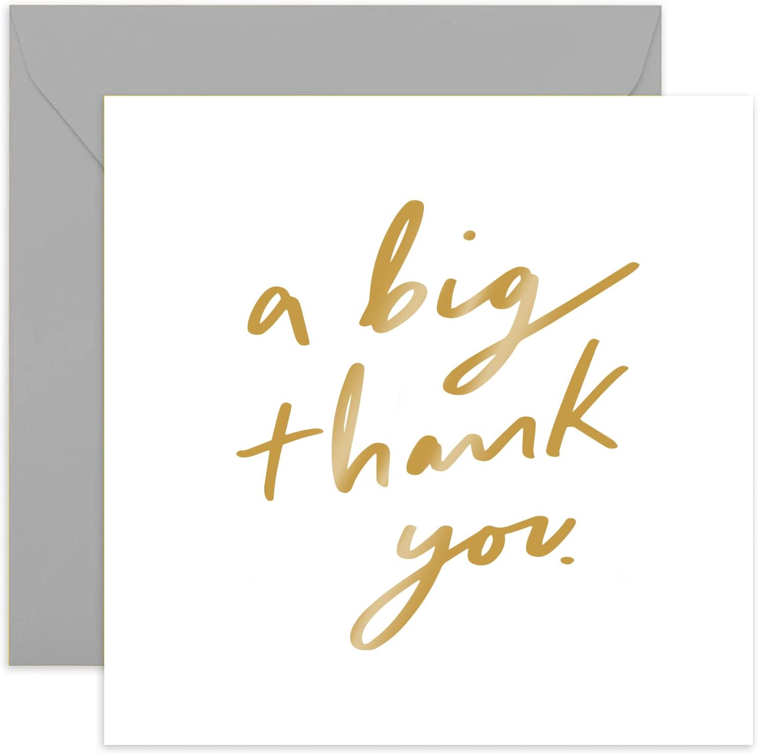 Amazon.com : TRIDECOR Thank you Card with Envelope, Simple Cute Single ...