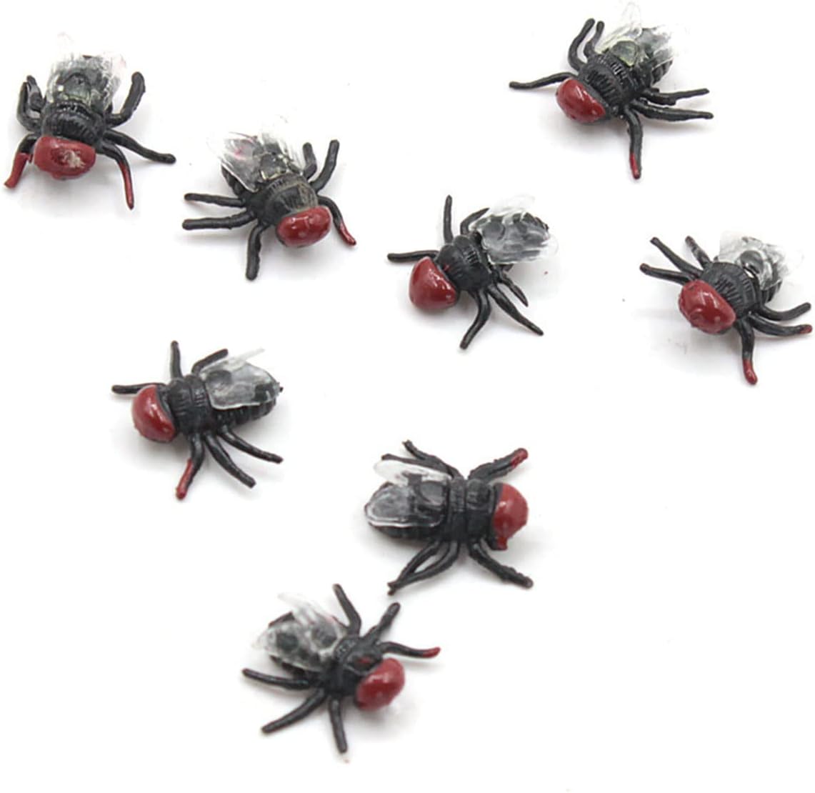 Amazon.com: Sujosa 60pcs Fake Flies Plastic Fake Bugs Insects April ...