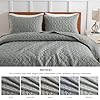 Amazon.com: DJY Grey Quilt King Size Bedding Set, Lightweight Soft ...