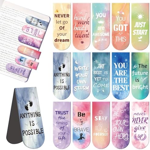 12pcs Motivational Magnetic Bookmarks for Women Kids Students ...