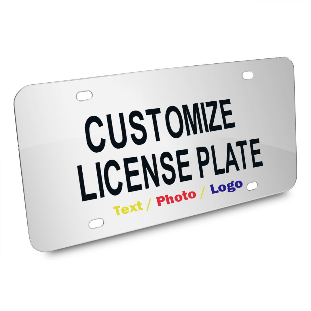 Amazon.com: Custom License Plate for Front of Car, Personalized Number ...