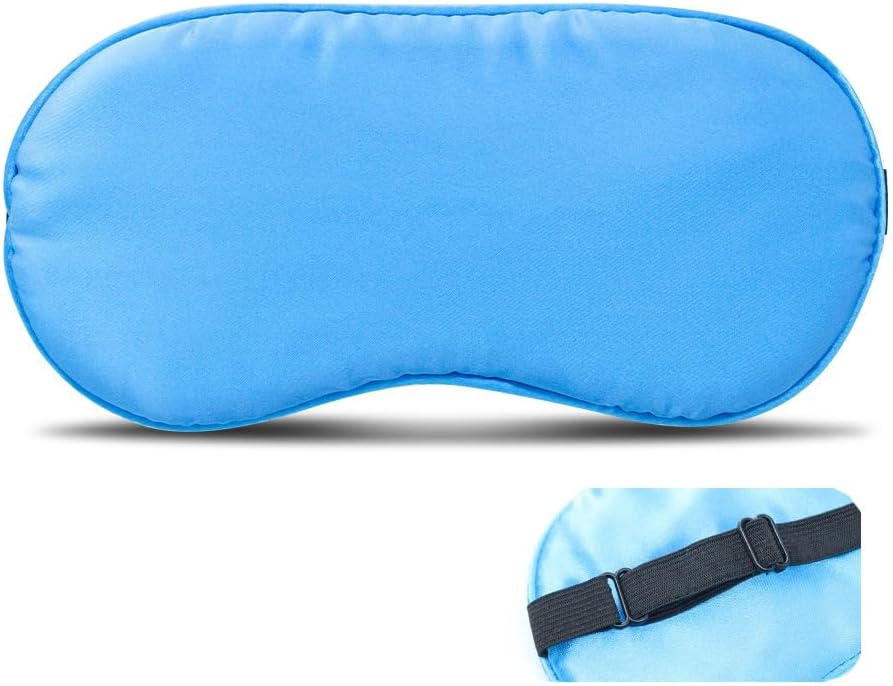 Amazon.com: Blue Sleep Eye Mask for Travel Flight Nap Women Men Light ...