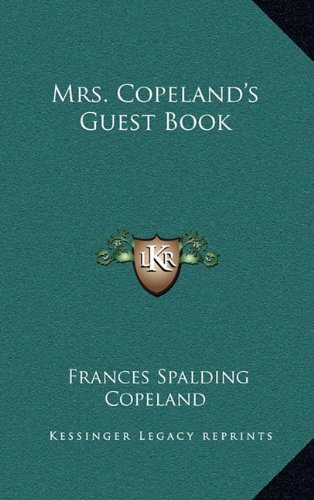 Amazon.co.jp: Mrs. Copeland's Guest Book : 本