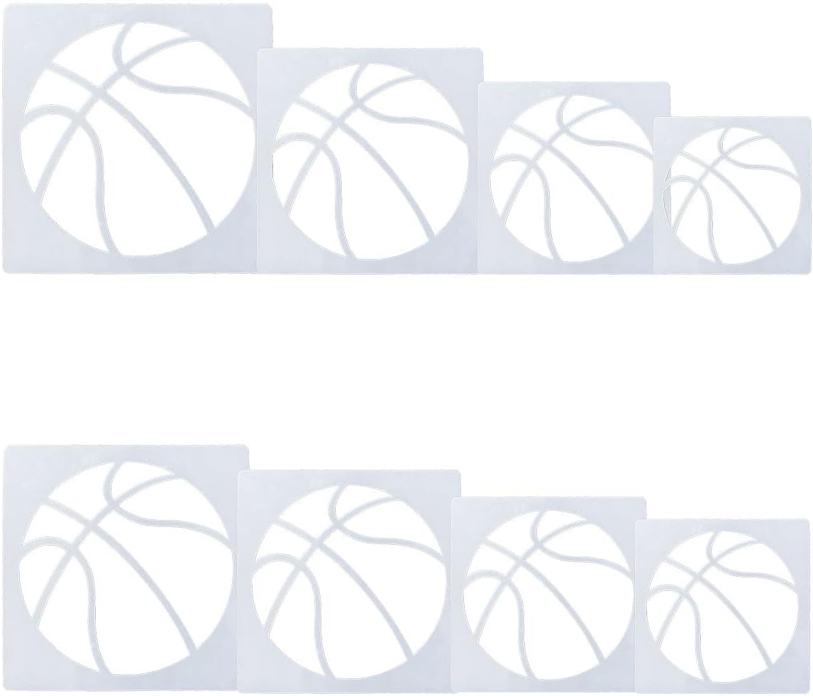 Amazon.com : Basketball Stencil, 8Pcs Large Basketball Stencil for ...