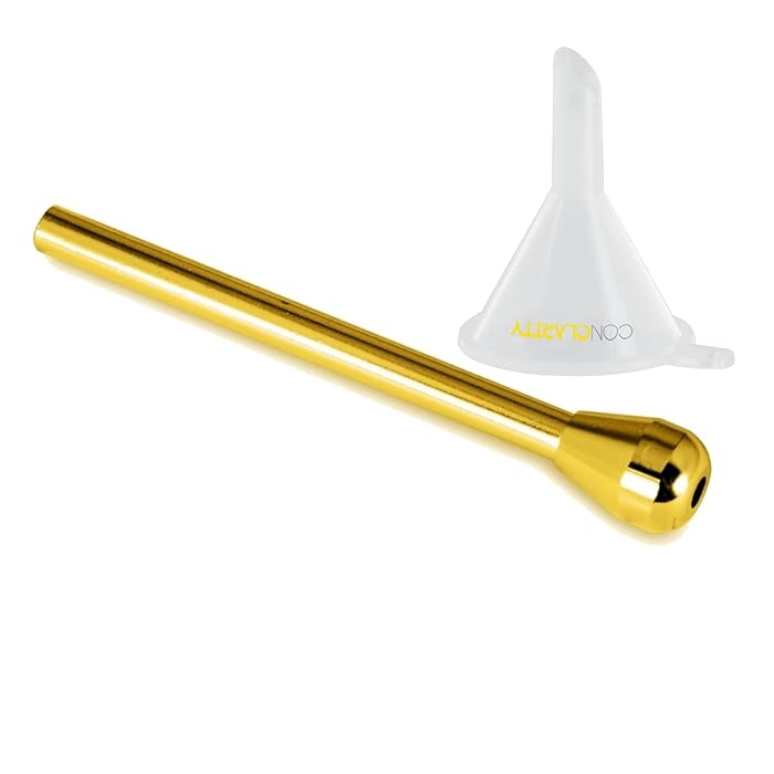 Buy Gold Single | Long Premium Metal Nasal Snuff Straw Sniffer Tube ...