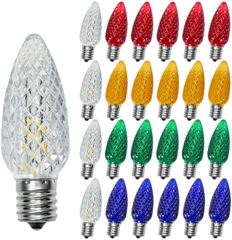 Kiraralite 25 Pack C9 Led Christmas Lights Bulb, C9 Replacement LED ...