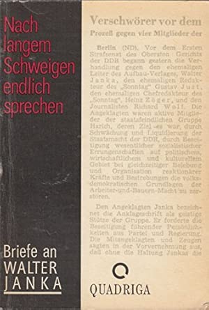 Amazon.com: Nach langem Schweigen endlich Sprechen: Briefe and Walter ...