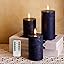 Amazon.com: AFINETH Navy Blue Flameless Candles, Real Wax Battery ...