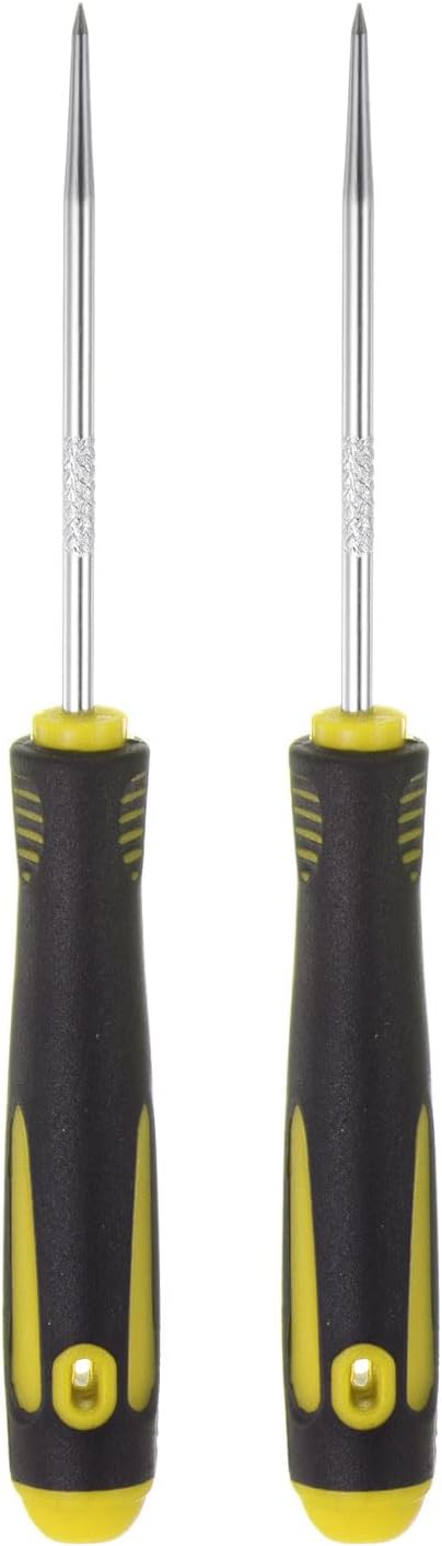 HARFINGTON 2pcs Straight Picks 165mm Zinc Alloy Rubber Handle Round ...