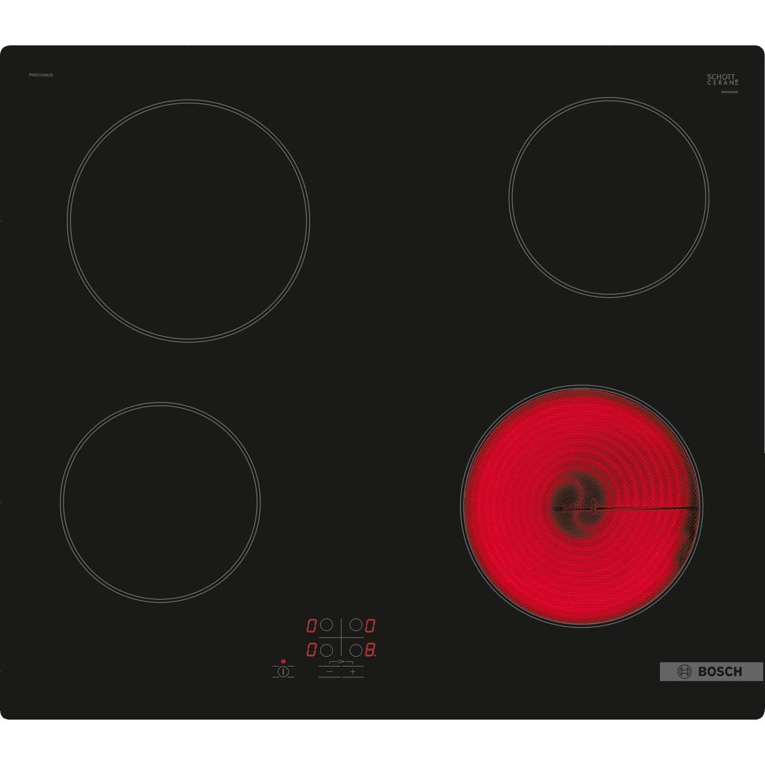 Bosch Home & Kitchen Appliances Bosch PKE61RAA8B Electric hob, 60 cm ...