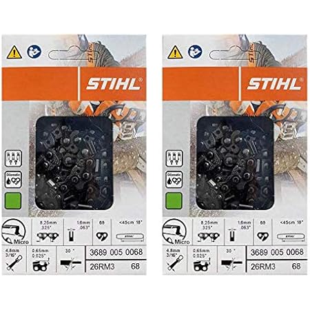 Amazon.com: Stihl 2 Pack 26RM3 68 Drive Links Rapid Micro Chainsaw ...