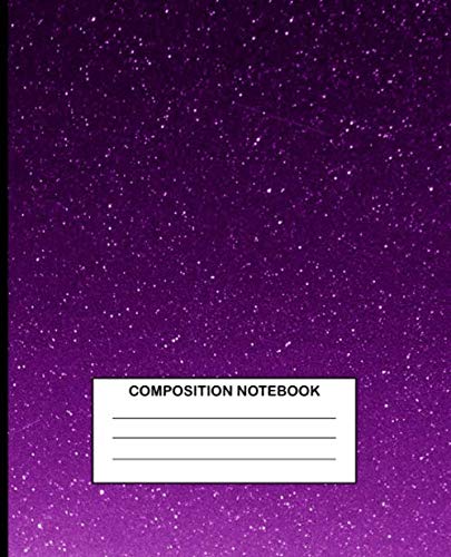 Composition Notebook: Purple Sky Cover Wide Ruled Composition Notebook ...
