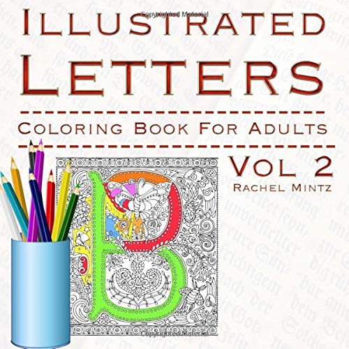 Amazon.com: Illustrated Letters (Vol' 2) Coloring Book For Adults: 36 ...