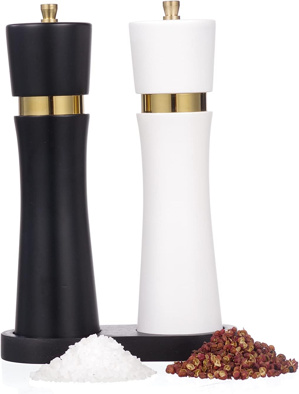 Amazon.com: Owl and Willow Wooden Salt and Pepper Grinder Set Unique ...