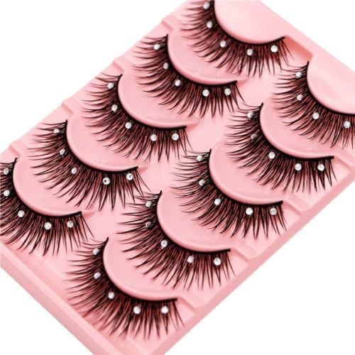 Amazon.com: 3 Pairs False Eyelashes, Festival Styles Dramatic Glitter ...