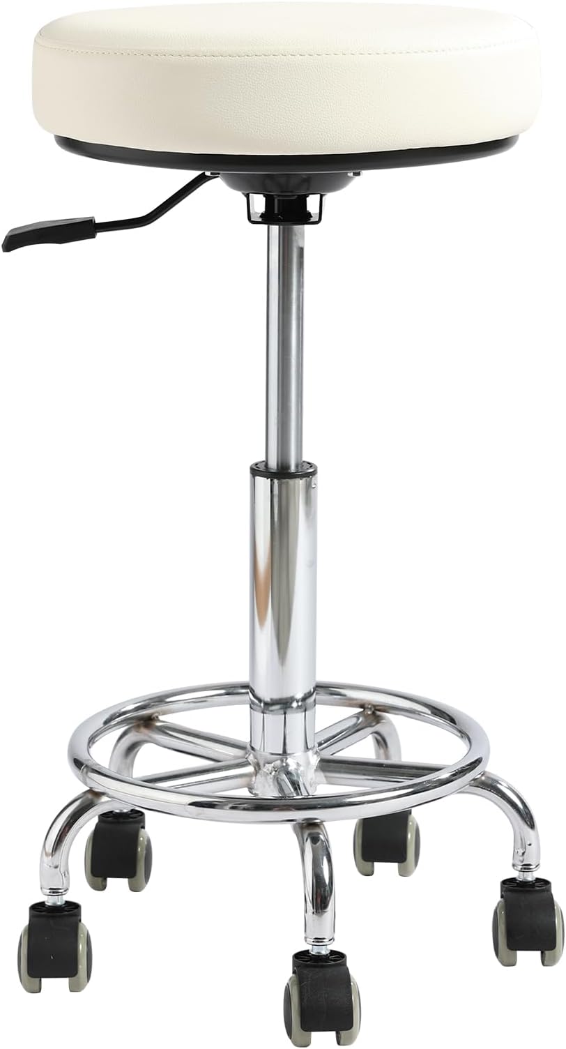 Amazon.com: Viviange Adjustable Rolling Stool with Wheels - Ergonomic ...
