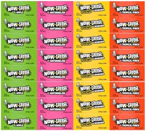 Amazon.com : Generic Candy Assortment Now And Later, 4 Flavors - Apple ...