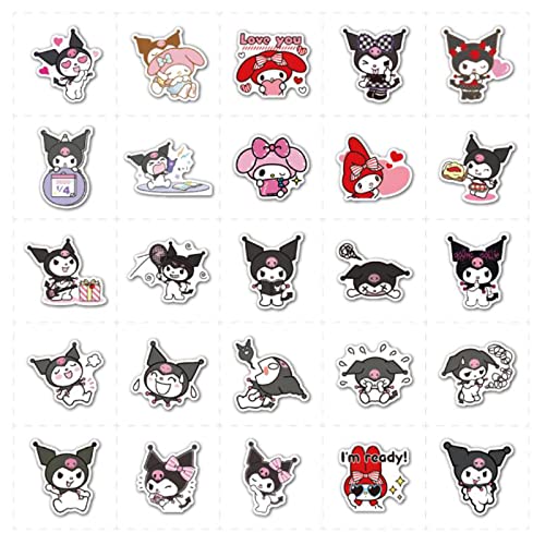 BEE&FLOWER Anime Stickers Kawaii Stickers Pack of 100 My Melody Kuromi ...