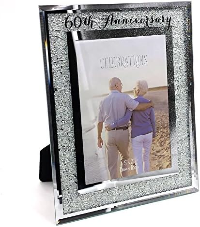 Celebrations Sparkle 60th Anniversary 5 x 7 Photo Frame WG83360 ...