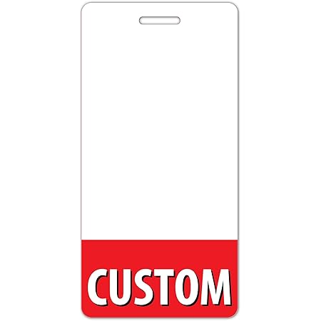 Amazon.com : Customizable Brightpink Horizontal Badge Buddy ID Backer ...