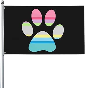 Amazon.com : Gender Questioning Pride Paw Flag 3X5 Feet - Vivid Color ...