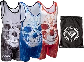 Amazon.com: KO Sports Gear -Wrestling Singlet Bundle, 2 Unisex Singlets ...