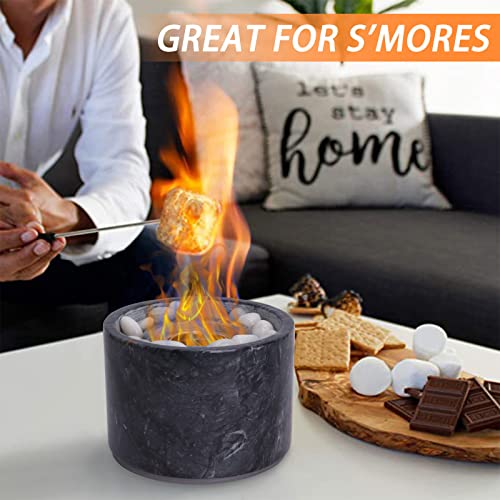 A AIFAMY Tabletop Fire Pit Marble Table Top Fire Pit Bowl, 7" Mini ...