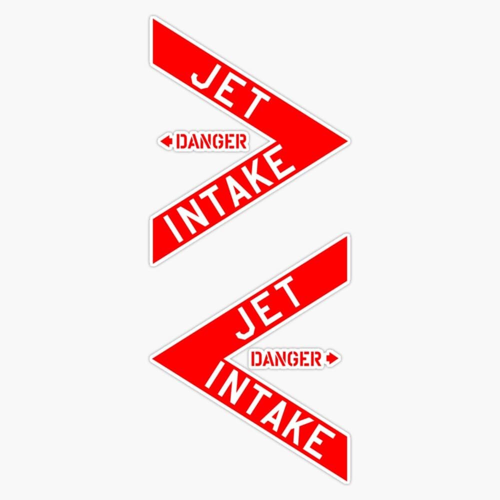Amazon.com: Danger Jet Intake, Jet Fighter Warning Sign 2 Sides 2 ...