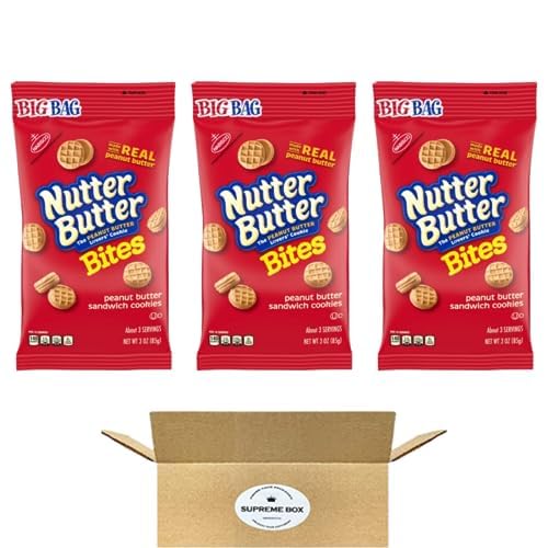 Amazon.com : Nabisco Nutter Butter Bites Peanut Butter Sandwich Cookies ...