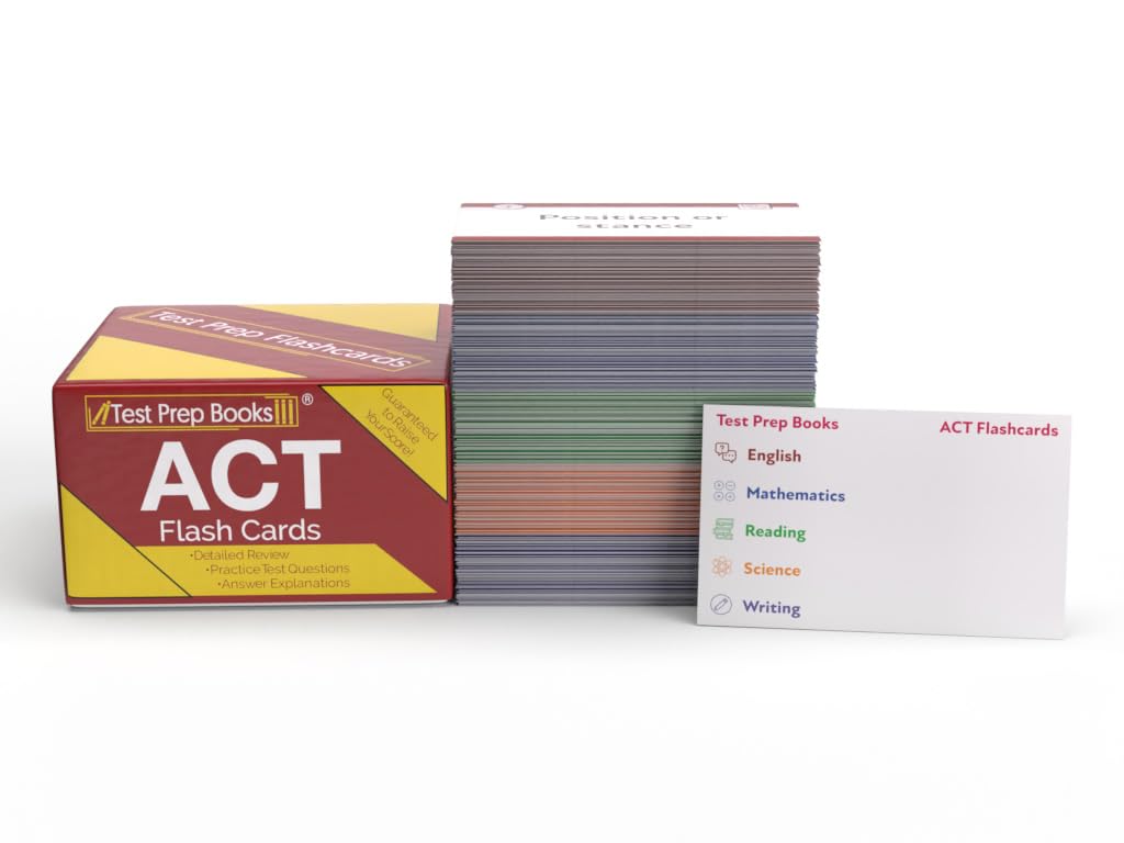Amazon.com: ACT Study Cards: ACT Test Prep 2025-2026 with Practice ...