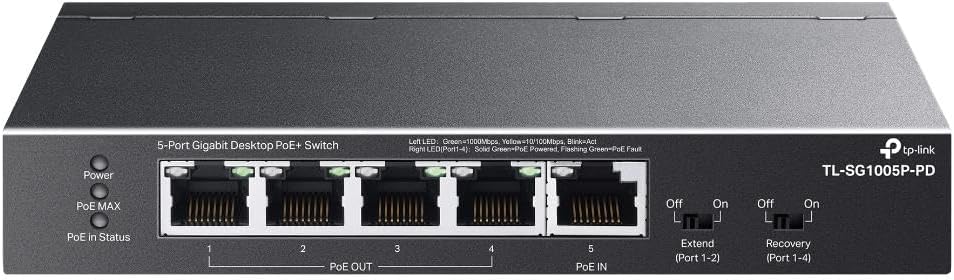 Amazon.com: TP-Link TL-SG1005P-PD | 5 Port PoE Passthrough Gigabit ...