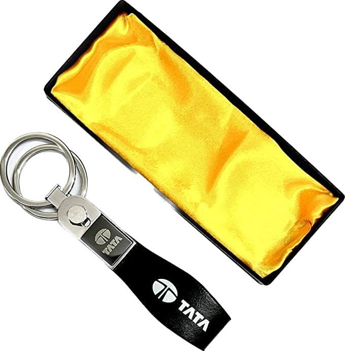 ALTRONA Stainless Steel TATA Keychain Pure Leather Car Keychain for All ...